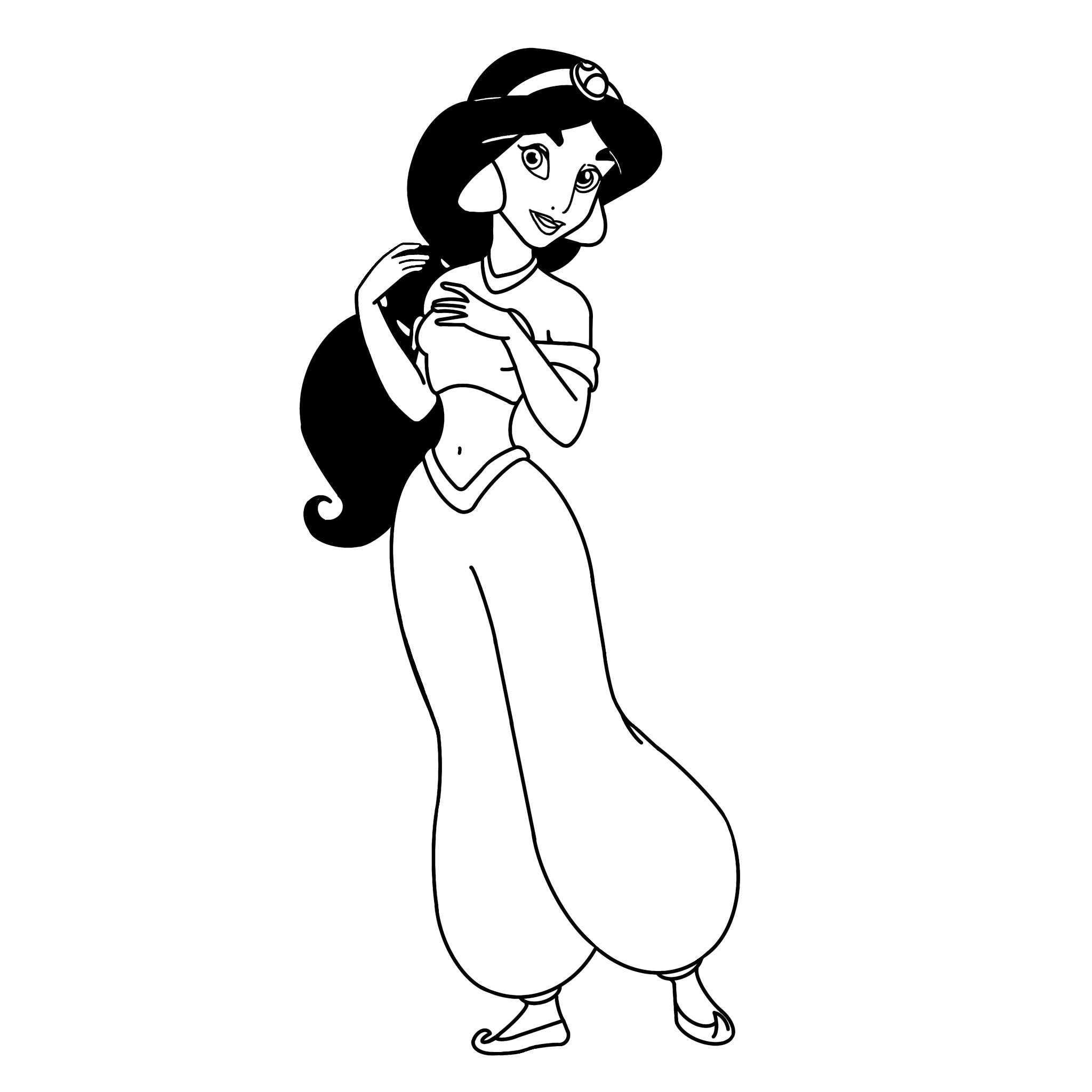 Dibujos De Jasmine Aladdin Para Colorear Vsun