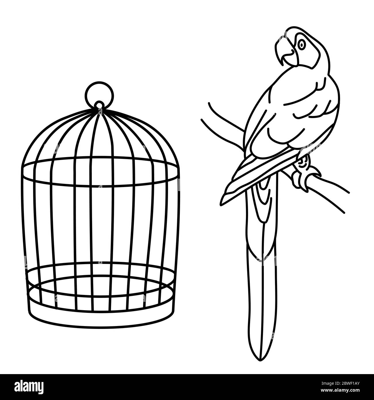 Dibujos de jaula para colorear | vsun
