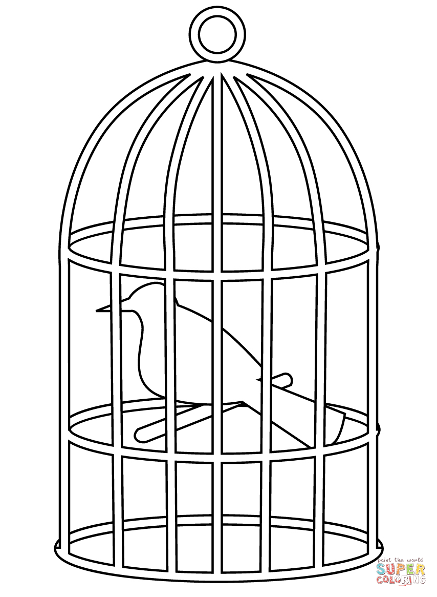 Dibujos de jaula para colorear | vsun