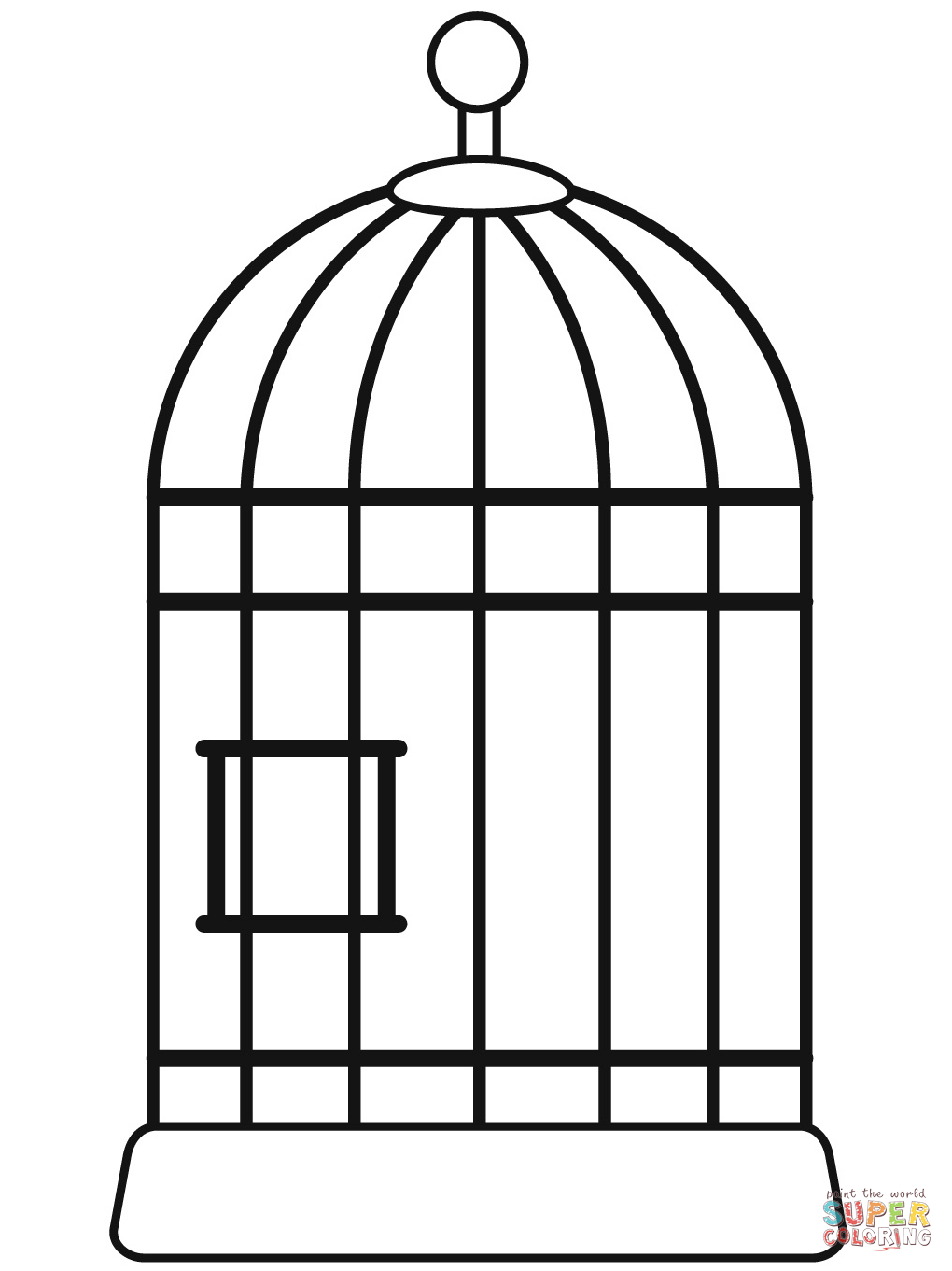 Dibujos de jaula para colorear | vsun