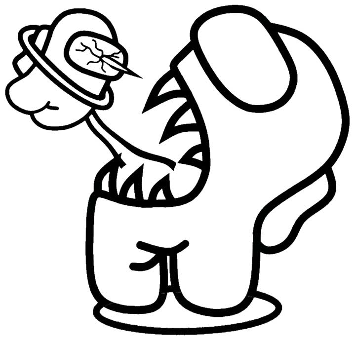 Dibujos de among impostor matando para colorear | vsun