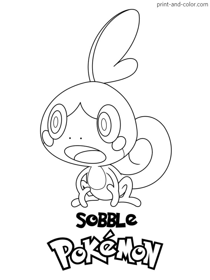 Dibujos de sobble pokemon para colorear | vsun