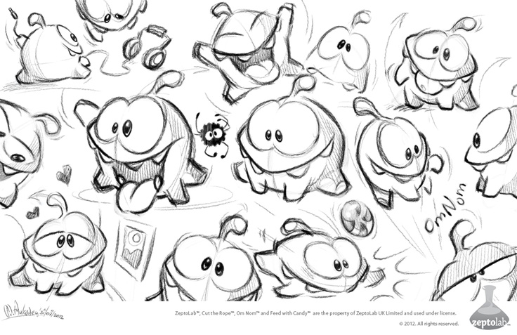 Dibujos de cut the rope para colorear | vsun