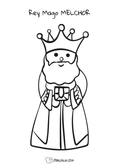 Dibujos de rey melchor para colorear | vsun