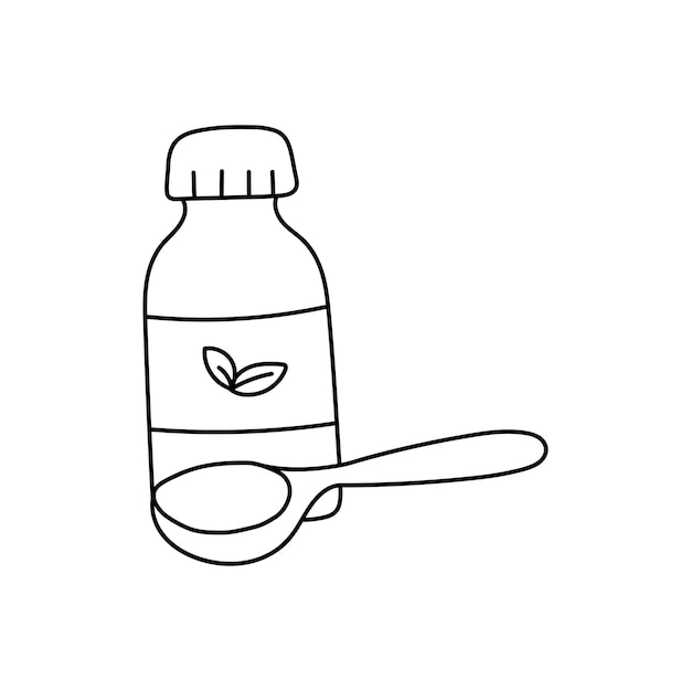 Jarabe Frasco Dibujos Agua Medicinal Basura Dibujosa Sketch Coloring Page