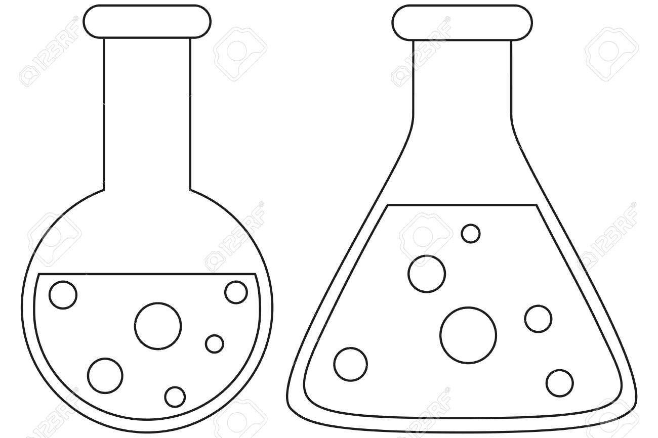 Dibujos de probetas para colorear | vsun