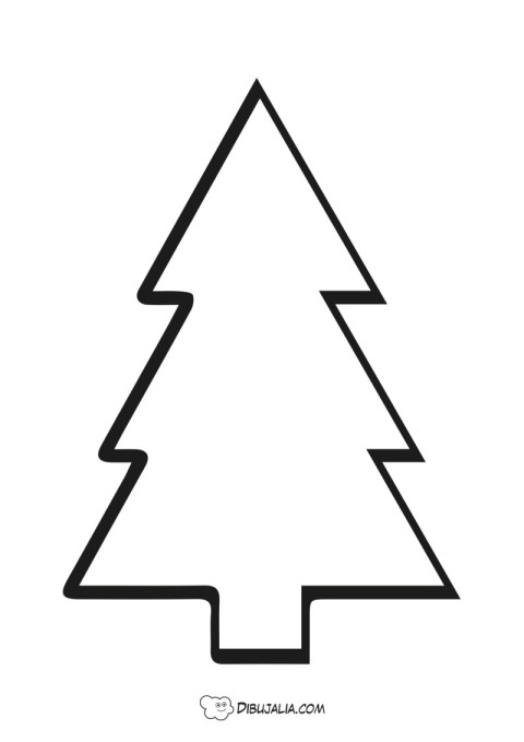 Dibujos de abetos navidad para colorear | vsun
