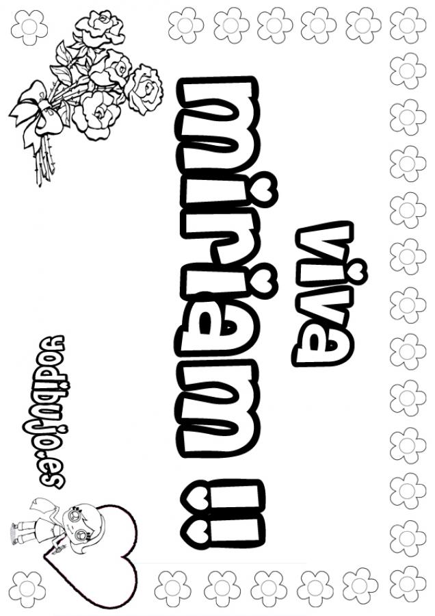 Dibujos de miriam para colorear | vsun
