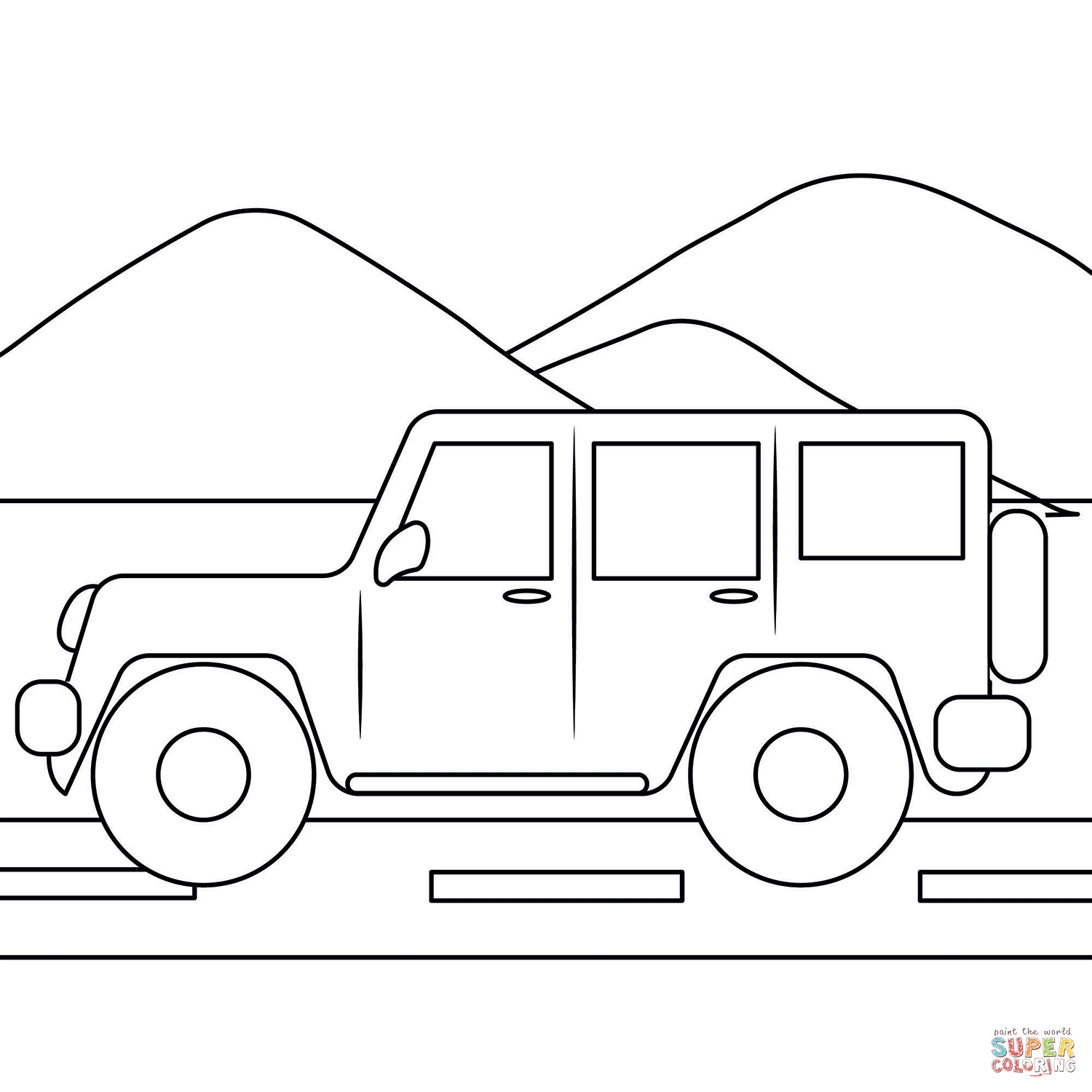 Dibujos de todoterreno para colorear | vsun