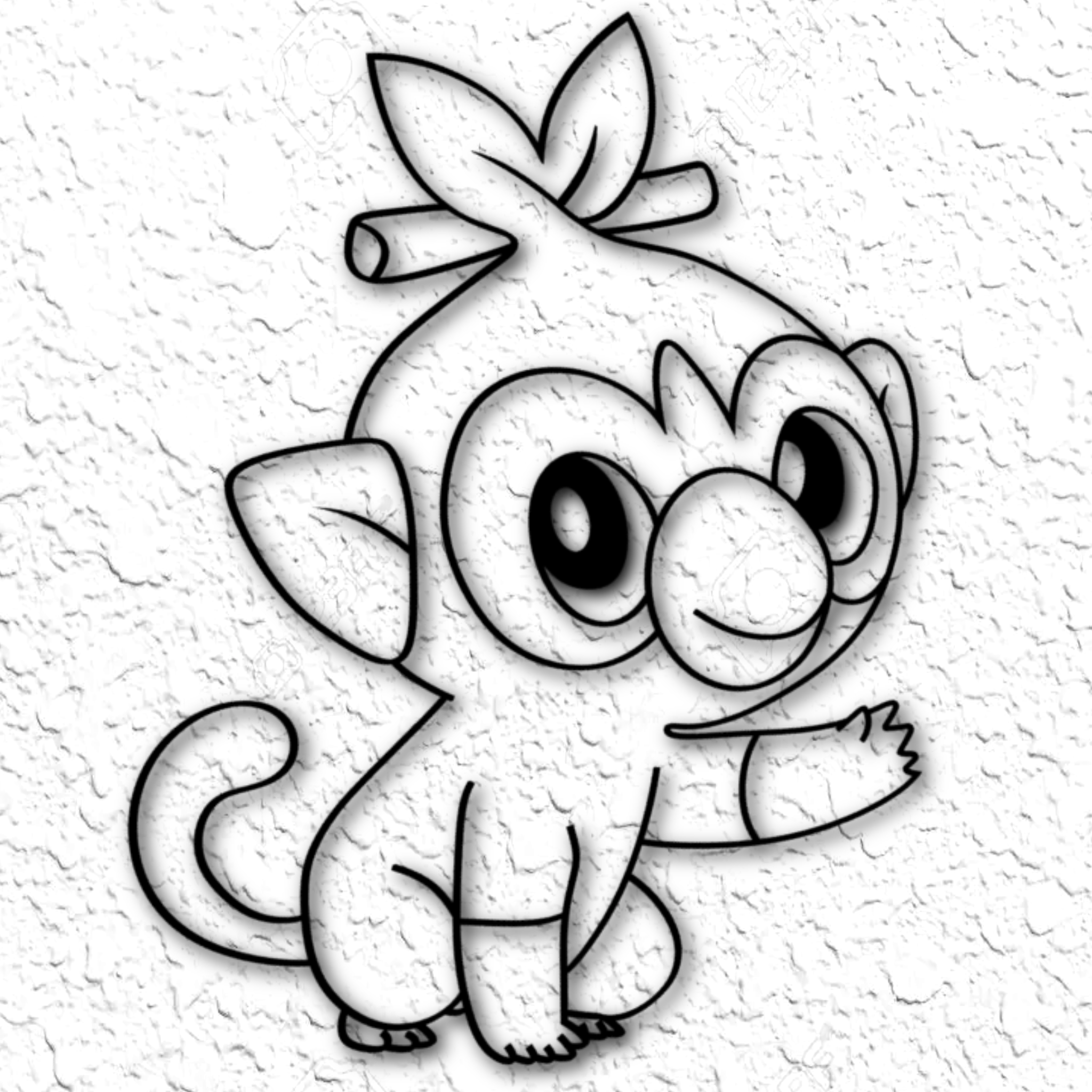 Dibujos de grookey para colorear | vsun