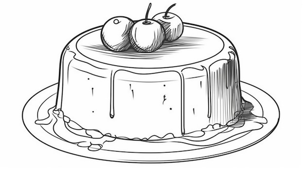 Dibujos de flan para colorear | vsun