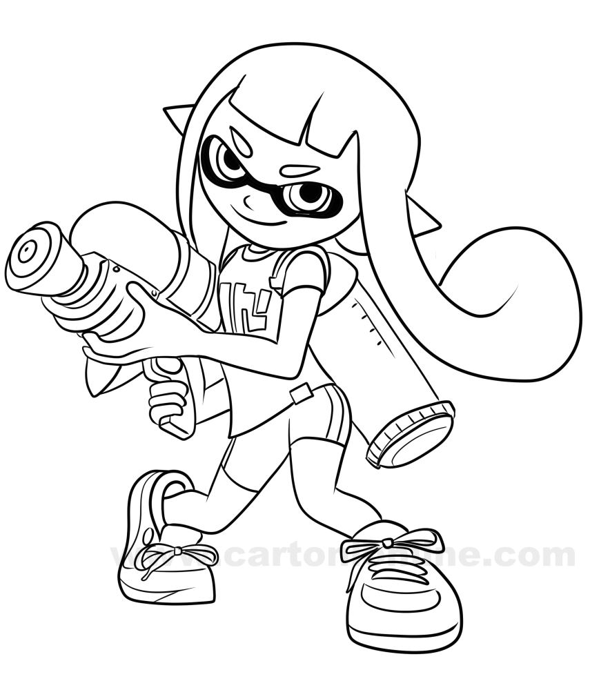 Dibujos de splatoon para colorear | vsun