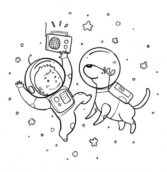 Dibujos de laika para colorear | vsun