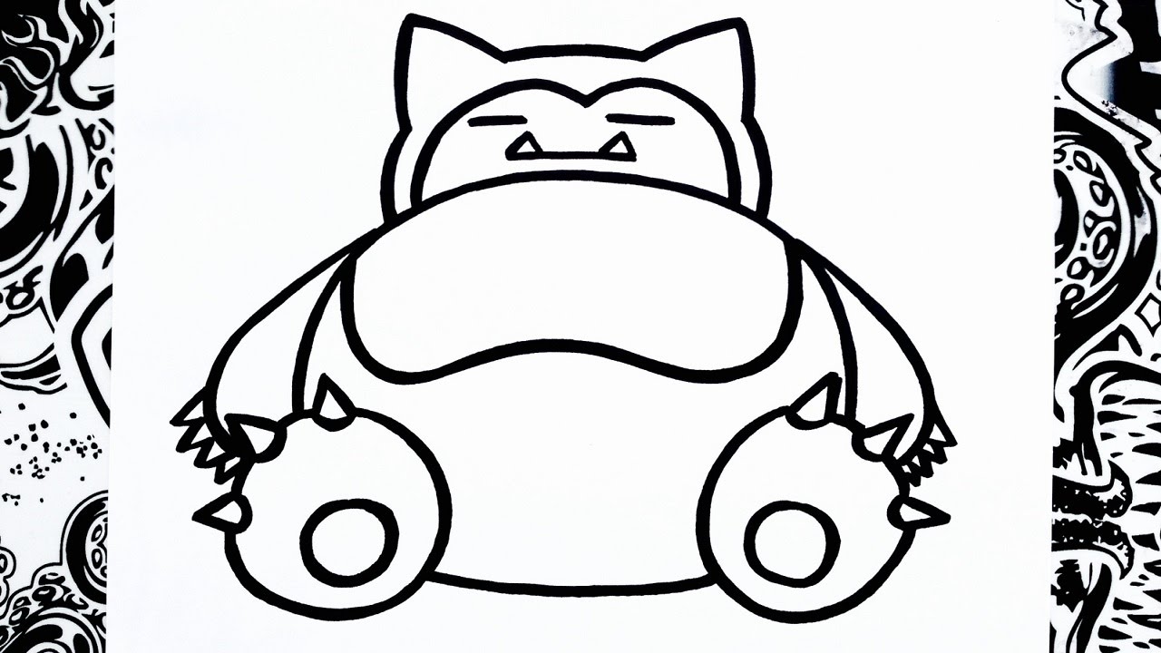 Dibujos de snorlax para colorear | vsun