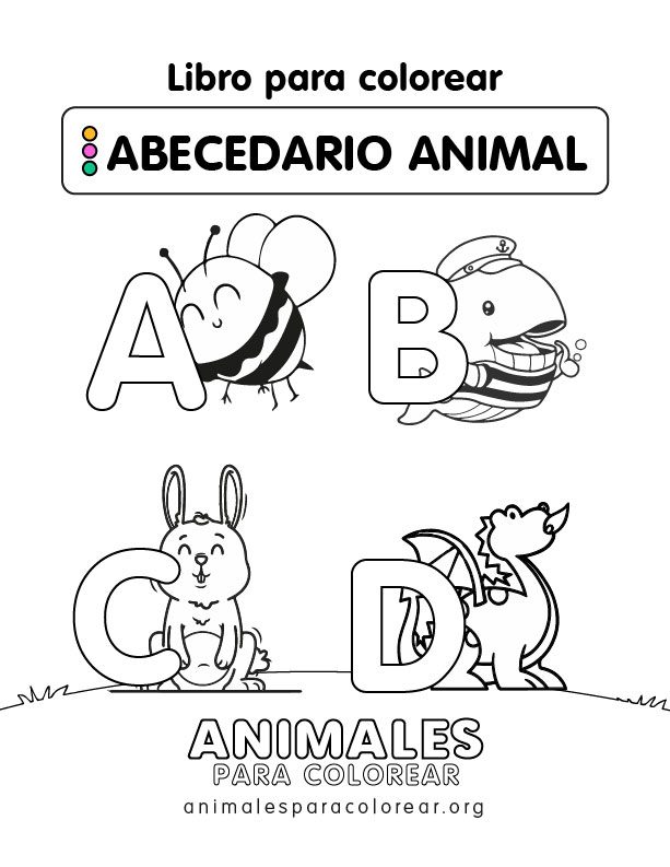 Dibujos de libro animales pdf para colorear | vsun