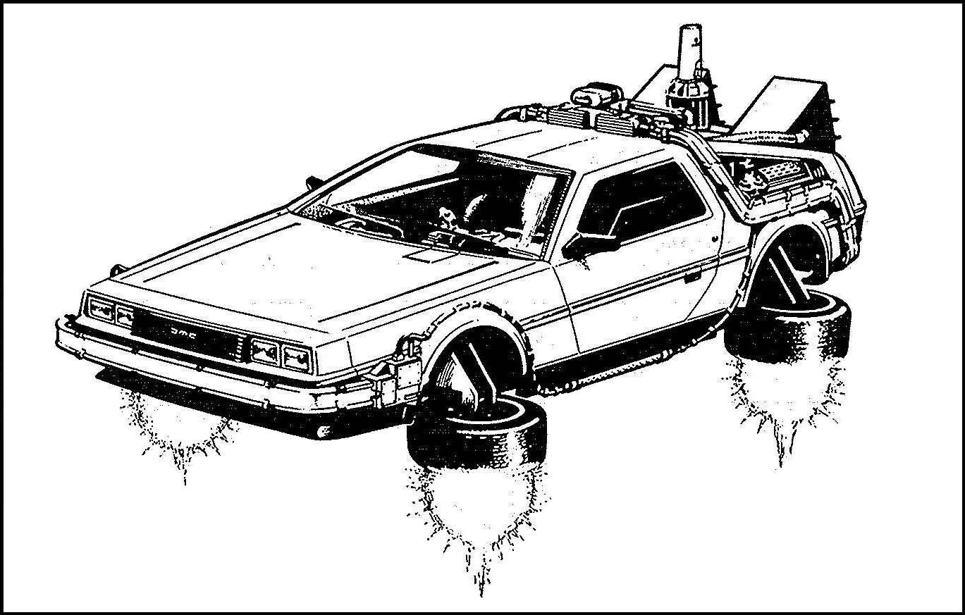 Dibujos De Delorean Para Colorear Vsun