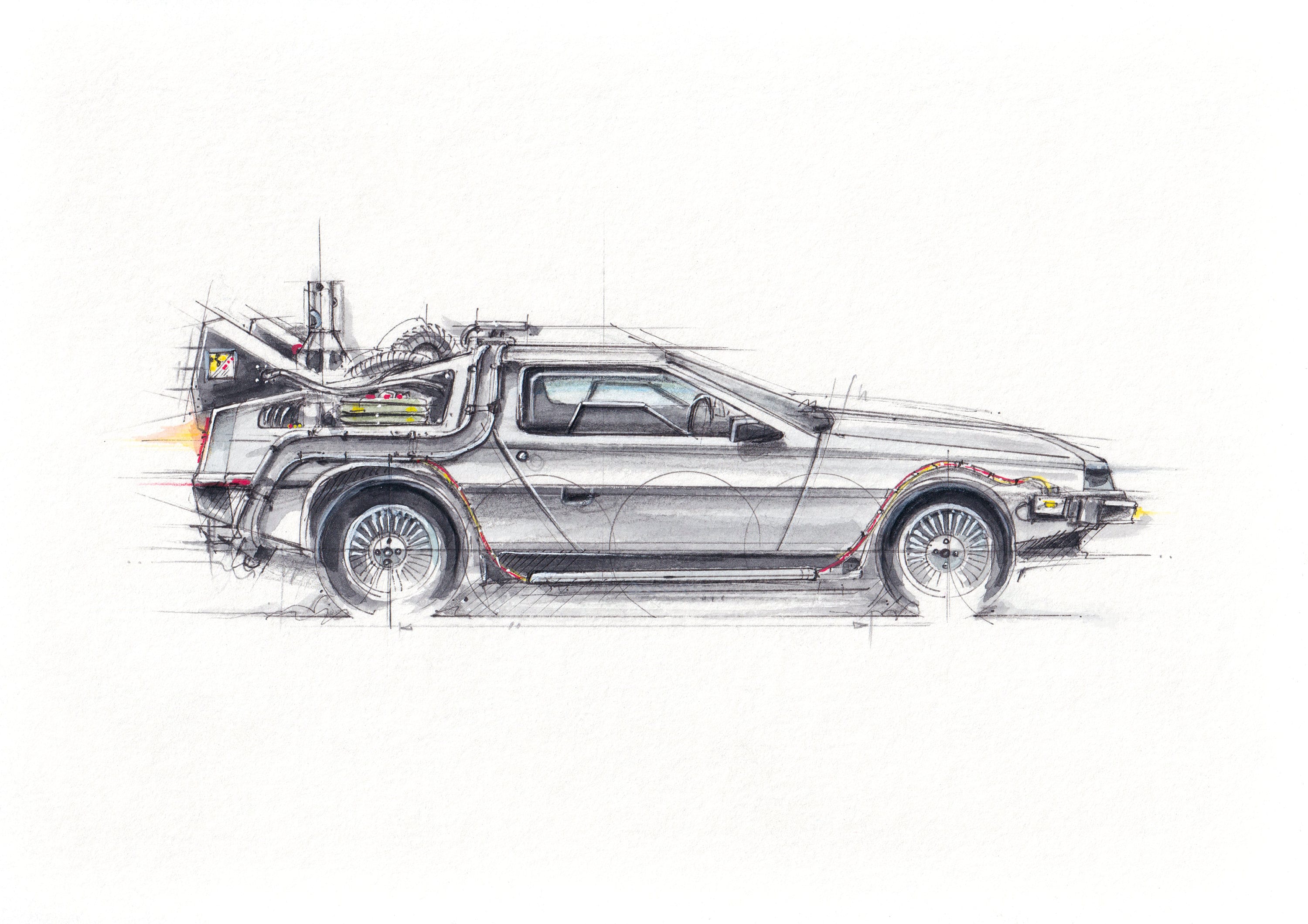 Dibujos de delorean para colorear | vsun